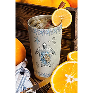 20oz Printed Jewelry Sea Turtle Tumbler, Gifts for Turtle Lovers, Ocean, Beach Gifts, Coffee Thermos for Women, Stainless Steel Double Wall Vacuum Insulated Coffee Mug, Travel Cup with Lid
