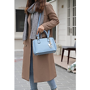 MKF Collection Satchel Bags for Women With Wristlet Wallet, Vegan Leather Shoulder Pocketbook Handbag Purse