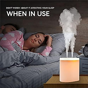 Humidifiers for bedroom, Humidifiers for home, Quiet (2L humidifier Water Tank),Dual Mist Ports, Cool Mist Humidifiers with Night Light Mode, also suitable for Office