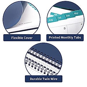 2023 Appointment Book - Daily Hourly Planner 2023 with Twin-Wire Binding, 6.4" x 8.5", Jan 2023 - Dec 2023, Half Hour (30 Mins) Interval, Lay - Flat, Round Corner, Thick Paper