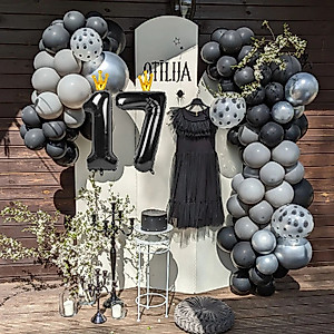 Black Number 12 Balloon 40 in, 12 Number Balloon, 12th Black Birthday Decorations, 12 Year Old Girl Boy Party Suppliers