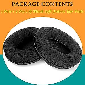 TaiZiChangQin NC100 Upgrade Ear Pads Ear Cushions Replacement Compatible with JVC HA-NC100 NC100 HA NC100 Headphone ( Fabric Earpads Black )