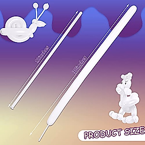 200 Pieces Long Twisting Balloons Latex Twist Balloons 260Q Animal Modeling Balloons Twist Magic Sculpting Balloons Thickening Latex Balloons for Christmas Birthday Wedding Party Decorations (White)