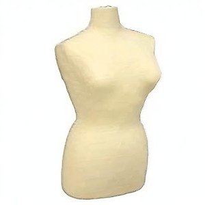 (JF-F14/16W+BS-01NX) Size 14-16 White Female Dress Form Mannequin Plus Size 42" 32" 44" with Wooden Base & Cap (BS-01, White)