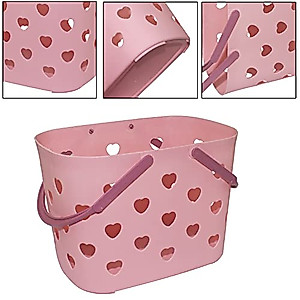 WeiMeet 4 Pieces Portable Shower Caddy Basket Bathroom Shower Organizer Basket Organizer Bin Plastic Storage Caddy Basket with Handle for College, Dorm, Bathroom, Garden, Cleaning Supplies