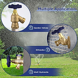 Dreyoo 2 Pack Outdoor Faucet Handles, Oval Spigot Handles Compatible with Arrowhead PK1290, 12 Point Faucet Knob for Outside Hose Bibb, Garden Valves and Frost Proof Wall Hydrants (Blue)