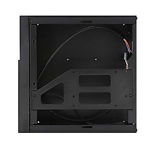 Goodisory MX01 SECC Fanless Mini ITX HTPC Chassis with 3.5" Hard Drive Bay and Vertical Stand Foot (Black)