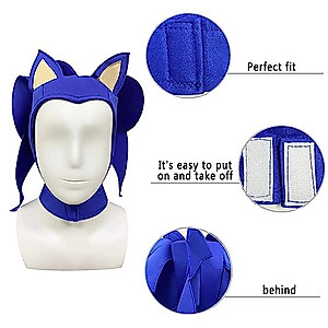 nezababy The Hedgehog Costume Boys Cartoons Jumpsuit Gloves Headpiece Outfit Kids Halloween Costume (Large)