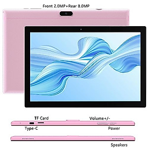 Android 11 Tablet 10.1 Inch Tablets, 2023 Upgraded 2 in 1 Tablet with Keyboard, Include Mouse/Case/Stylus/Tempered Film, 4GB RAM+64GB ROM(Max 512GB), 8MP Camera 6000mAh Battery 10" FHD Android 11 Tab
