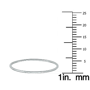 Skinny Thin Domed Stackable 14K White Gold Band (.75 mm)