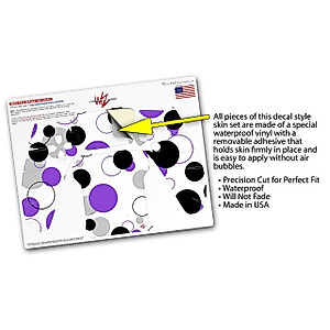 WraptorSkinz Skin Wrap compatible with Sony PS5 DualSense Controller Lots of Dots Purple on White (CONTROLLER NOT INCLUDED)