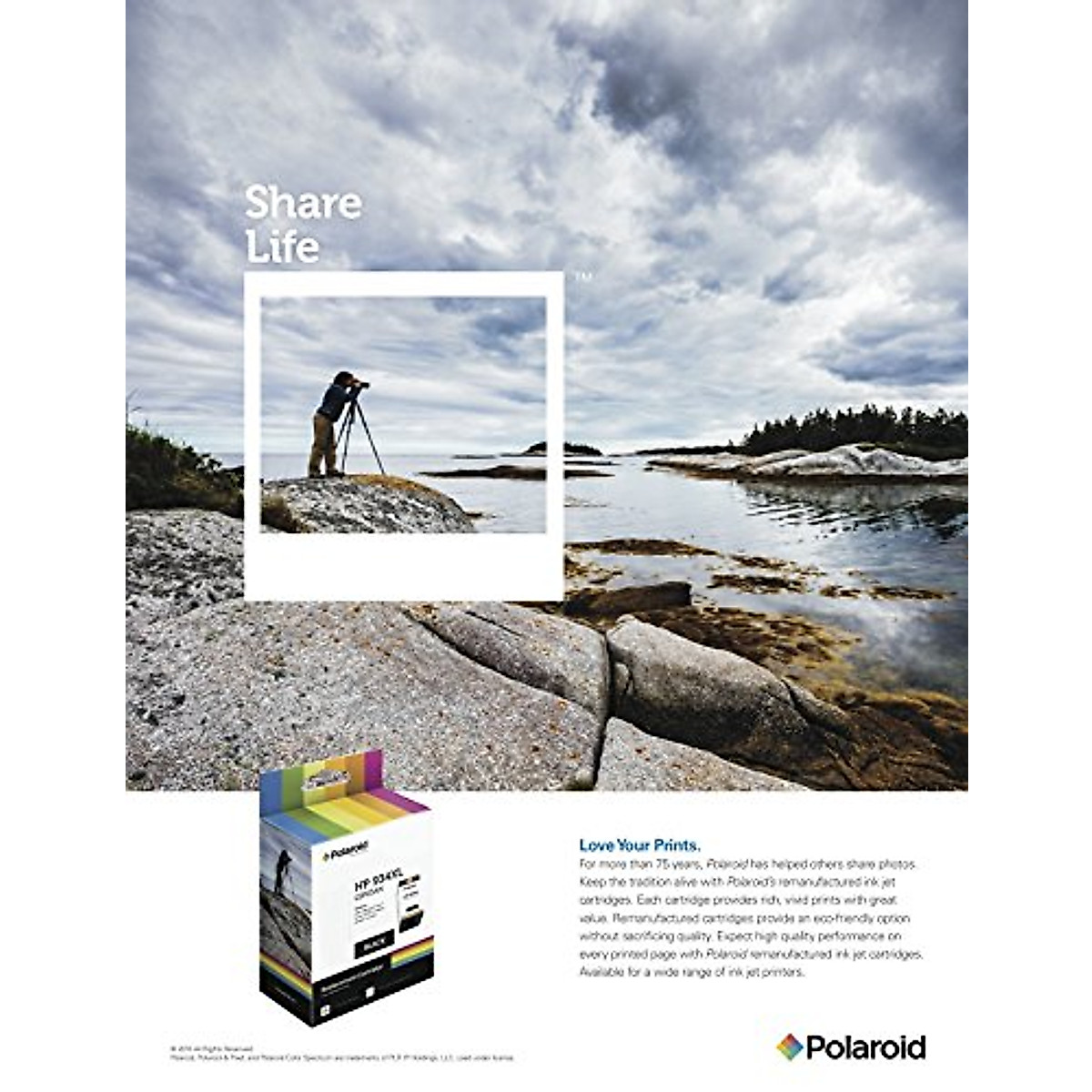 Polaroid Professional B-LC75C-PRO Remanufactured Inkjet Cartridge Replacement for Brother LC71C, LC75C, (Cyan)