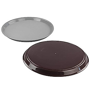 Cand Plastic Round Serving Trays, 3 Packs