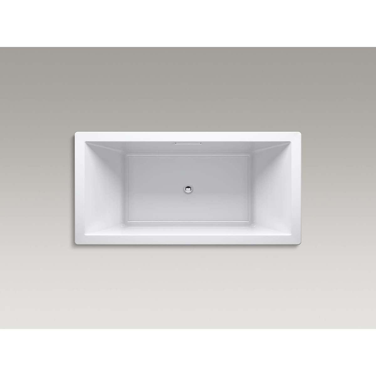 KOHLER K-1834-0 Underscore Rectangle 72-Inch x 36-Inch drop-in bath with center drain, White