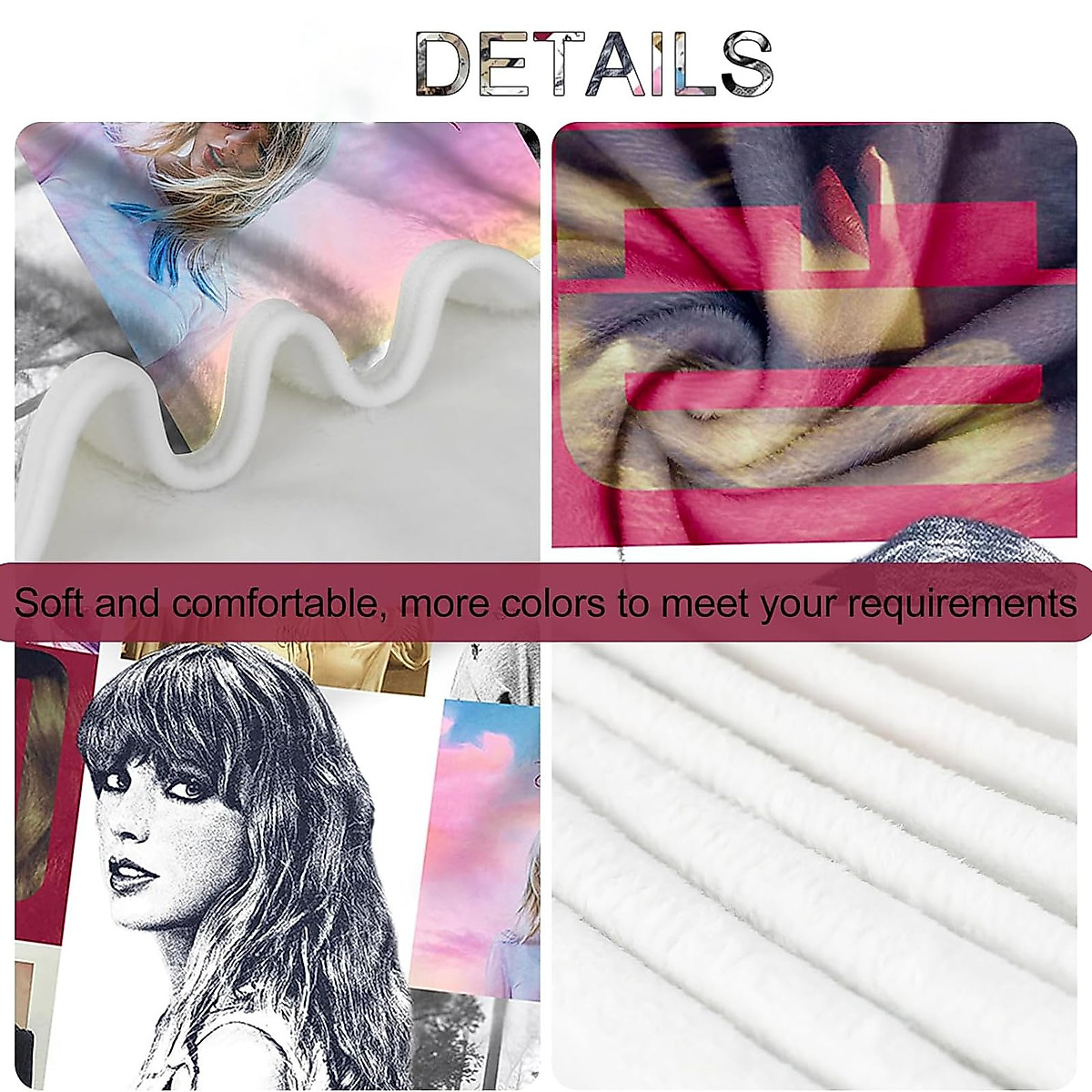 Super Soft Blanket Flannel Fleece Blankets, Music Album Covers Blanket,Photo Collage, Throw Blanket, Fans Gift, Gift for Music Lover Style-1-60 x50