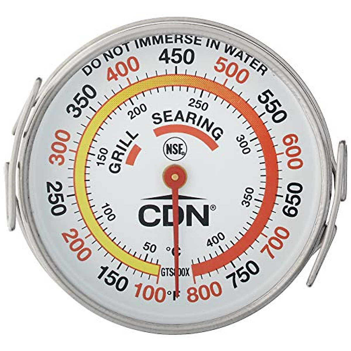 CDN Grill Surface Thermometer, Silver