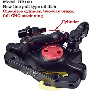 SONAU 1 Pair Front & Rear HB100 MTB Bike Hydraulic Disc Brake Calipers Road Bicycle Line Pulling Brake Clamp