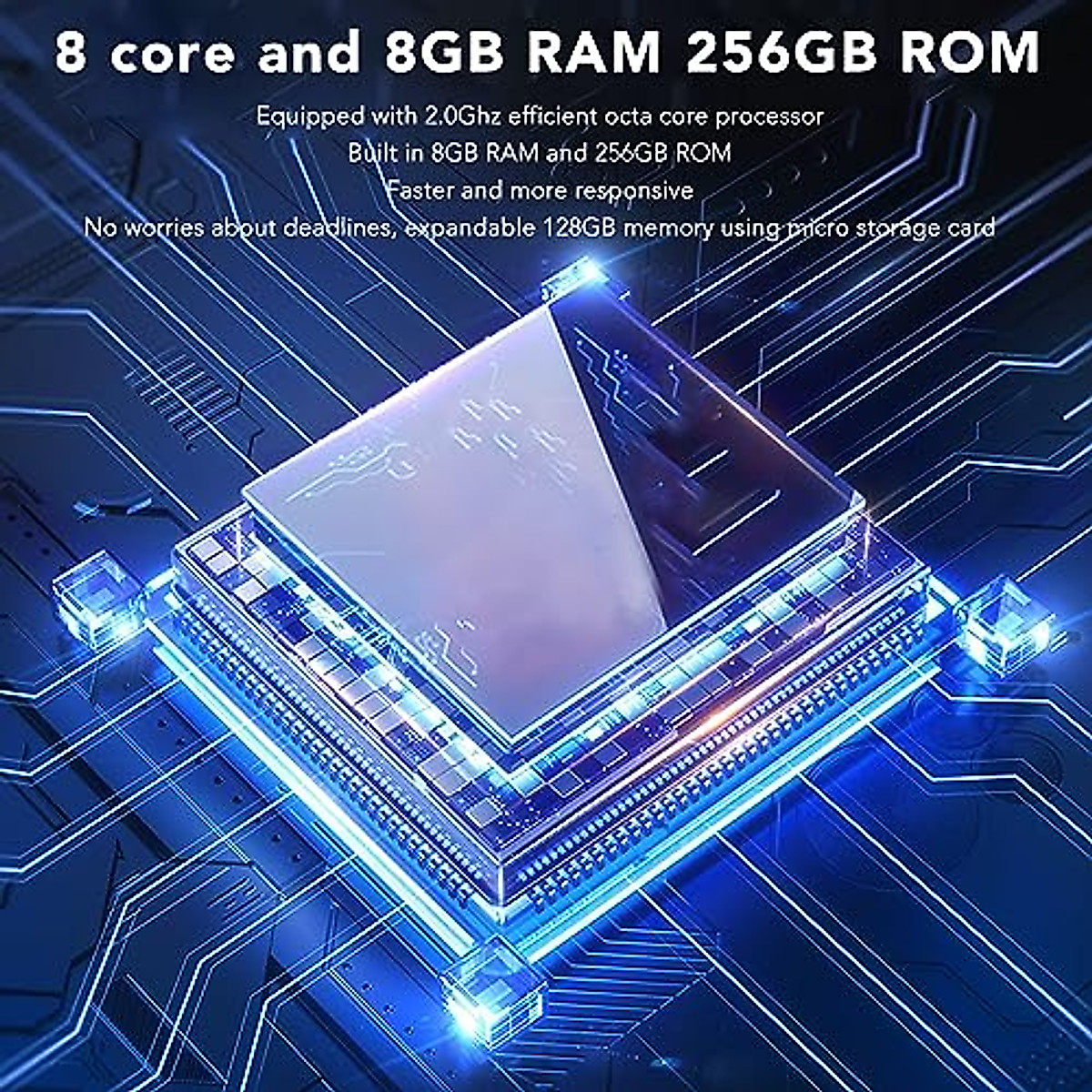 Haofy 2 in 1 Tablet PC, 2 in 1 Tablet 4G Network 16MP Rear Camera 100-240V 8GB RAM 256GB ROM for Android 12 for Learning for Work (US Plug)