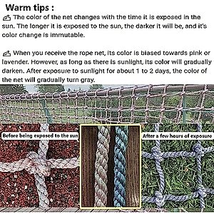 EkiDaz HXRW Rope Net Kids Rope Climbing Net Cargo Netting for Indoor Outdoor Balcony Stairs Protective Safety Net Playground Sets for Backyards (Size : 2 * 4m(6.6 * 12.12ft))