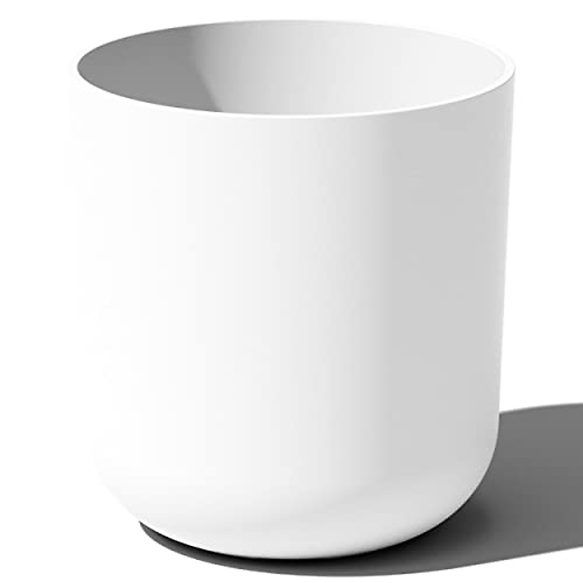 Veradek Round Lima Planter Pots for Indoor/Outdoor Garden Use | Made from Plastic - Concrete Mix with Drainage Holes | Perfect for Small to Large Succulent Plants, Flowers, Modern Interior Plants