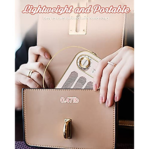 Greadio Retro Bluetooth Speaker, Vintage Speaker with Cute Old Fashion Style, Good Sound, Bluetooth 5.0, TF Card, AUX Input, USB Drive MP3 Player for Home,Outdoor,Travel,Party,Gift (Pink)