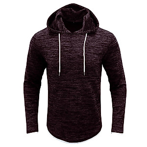 Muscularfit day prime deals 2034 Workout Sweatshirts for Men Loose Fit Long Sleeve Cotton Hoodies Pullover Casual Lightweight Gym Athletic Hooded mens skeleton hoodie Coffee L