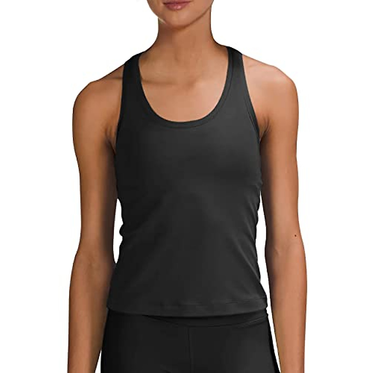 LASLULU Womens Summer Crop Tops Sexy Cropped Tank Top Sleeveless Muscle Tank Compression Exercise Gym Yoga Tops Summer Running Shirts Activewear(Black Medium)