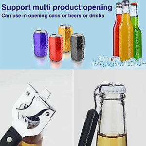 Bottle Opener, Multifunctional Stainless Steel Can Opener Jar Lid Gripper,Suitable for Camping and Traveling
