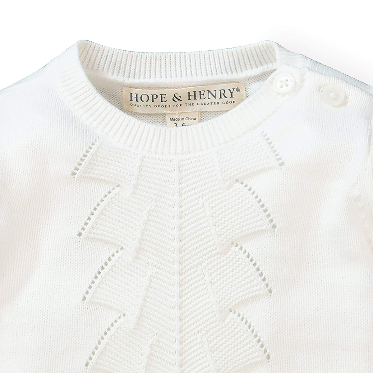 Hope & Henry Baby Sweater Gown and Bonnet Set