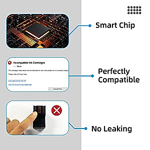 63XL Black Ink Cartridge Replacement for HP 63 Remanufactured Ink XL Fit for Officejet 3830 5255 Envy 4520 4650 5258 Deskjet 1112 3630 5200 4655 2130 4652 4512 5212 3632 5252 3833 Printer (2 Pack)