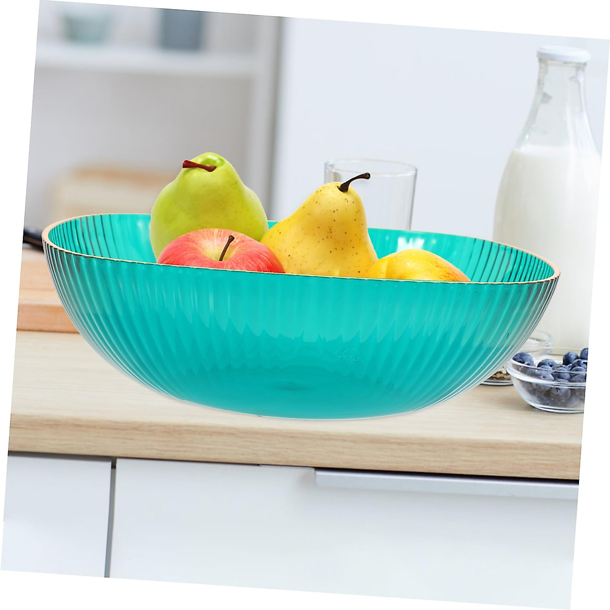 Fish Bowl Home Entertaining Fruit Bowl Plastic Dessert Bowls Large Serving Bowl with Gold Trim Fruit Basket Vegetable Bowl Snack Candy Bowl Dried Fruit Tray for Kitchen Candy Dish