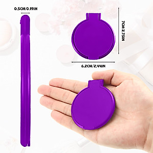 Yalikop 36 Pcs Compact Mirror Bulk Mini Round Makeup Mirror Portable Foldable for Purse Women Travel Daily Use(Pink, Purple, Green, Blue)