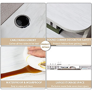 Bixiaomei Floating TV Unit, 79'' Wall Mounted TV Cabinet, Floating Shelves with Door, Modern Entertainment Media Console Center Large Storage TV Bench for Living Room & Office (78.74IN, Grey White)