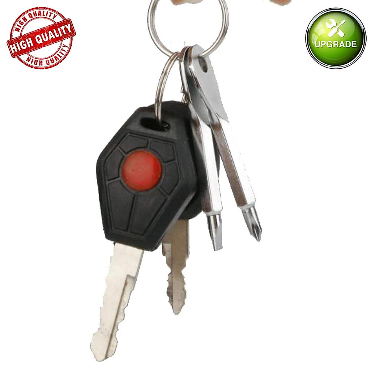 SANJINFON Pocket Screwdriver Dual-purpose: Flat Head Screwdriver & Small Phillips Head Screwdriver Set, Mens Keychain Tool, Mini EDC Keychain Screwdriver Gadgets, Great Gifts for Men Dad Boy (2Pcs SL)