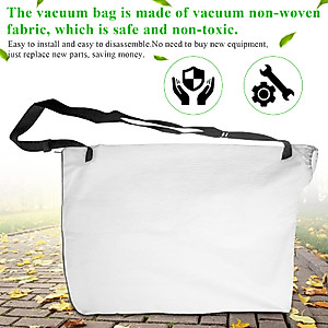 530095564 Blower Leaf Vacuum Bag, for Husqvarna Craftsman Poulan Pro Poulan Weed Eater Roper Sears Rally EHP and Yard Pro 530095599 Leaf Vacuum Bags Bottom Zippered Design