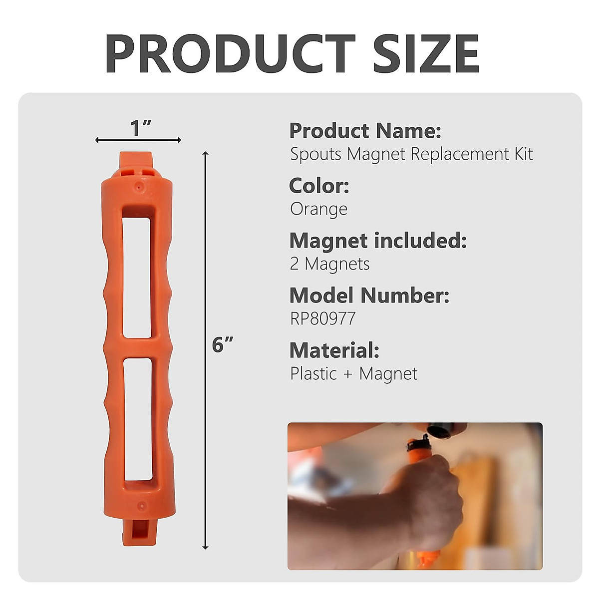 ZNTVW RP80977 Plumbing Magnet Replacement Kit Compatible with Delta Kitchen Faucet, Faucet Cleaning Magnet Installation And Removal Tool