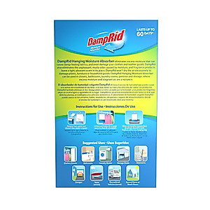 DampRid Hanging Bag Moisture Absorber for Closets, Pure Linen, 3 Pack, 16 oz. Each; Traps Excess Moisture for Fresher, Cleaner Air