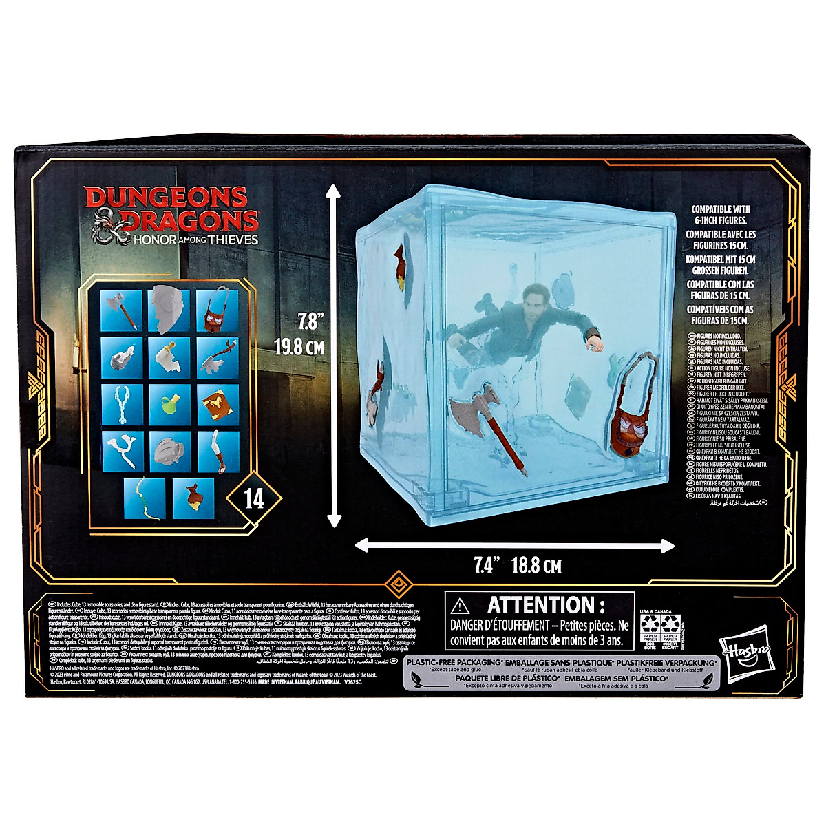 Dungeons & Dragons Hasbro Honor Among Thieves Golden Archive Gelatinous Cube Collectible Figure Compatible with 6-Inch Scale D&D Action Figures