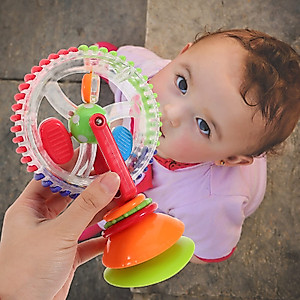 Toyvian Circus Development Ferris Wheel Baby Ferris Wheel Wind up Ferris Wheel Tray Suction: Suction Early Learning Suction