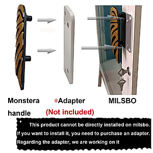 PIAOLGYI Gold Cabinet Handle Leaf Knobs for Milsbo Greenhouse Cabinet,Monstera Glass Door Cabinet Handles Accessory Compatible with IKEA Milsbo Cabinet