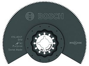 BOSCH OSL400F 1-Piece 4 In. Starlock Oscillating Multi Tool All Purpose Bi-Metal Segmented Saw Blade for Applications in Wood, Wood with Nails, Drywall, PVC, Metal (Nails and Staples)
