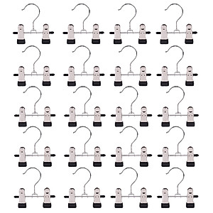 JOINSI 20 Pack Boot Hangers Closet Hanging Clips Laundry Hooks for Hats, Pants, Towel, Socks, Handbags, Bags, Underwear (20 Pack - Double)