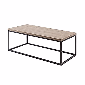 CENSI 40" Modern Grey Oak Coffee Table Set of 2 for Living Room