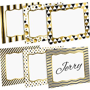 240 Pcs Name Tags Self Adhesive Tag Stickers Sticky Name Labels Name Tags Multi Purpose Name Sticker Labels Name Badge for Themed Party School Office Home, 3 x 3 Inch (Graceful Style)