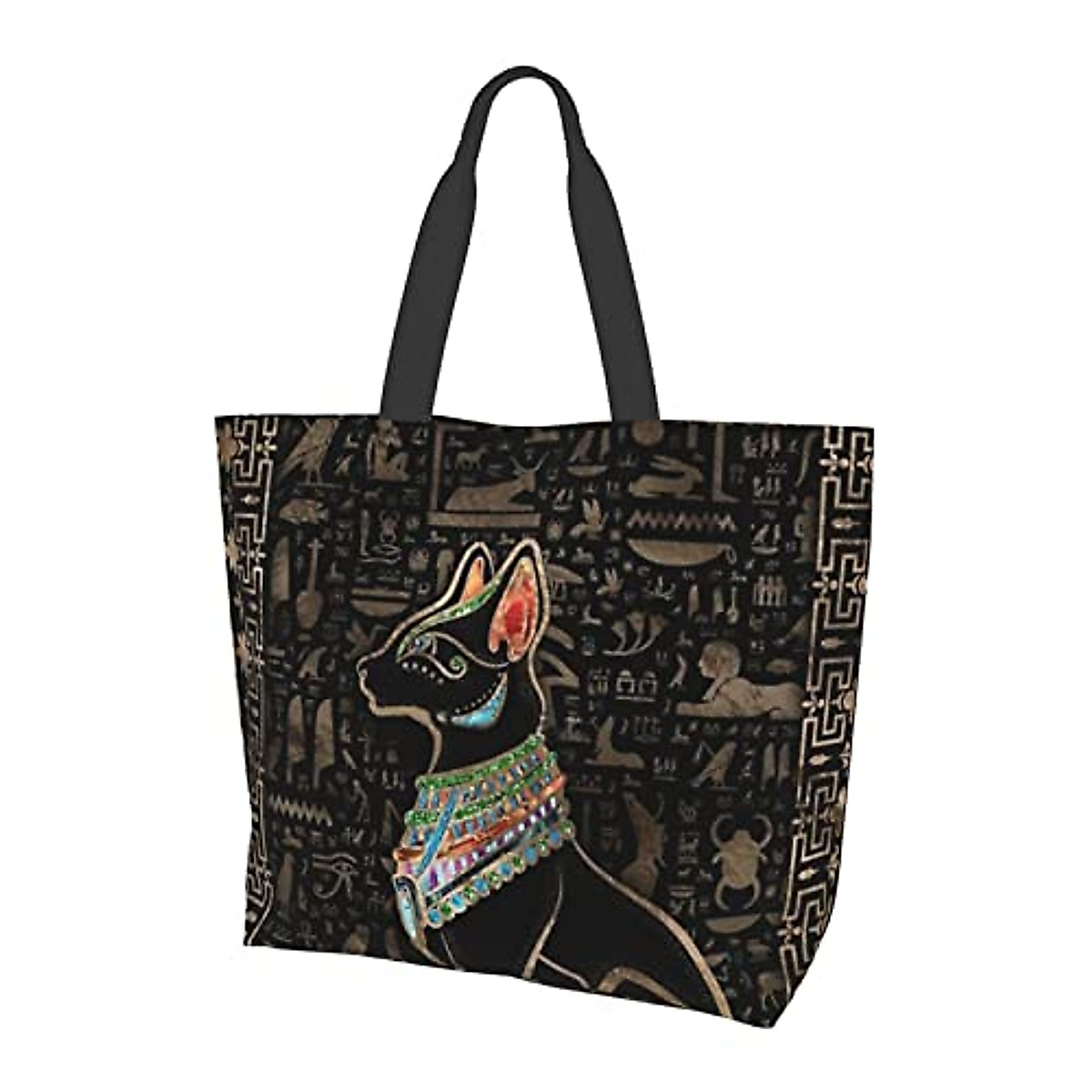 Gelxicu Ancient Egyptian Shoulder Tote Bags Egyptian Casual Bag Hieroglyphs Shoulder Handbags Bags