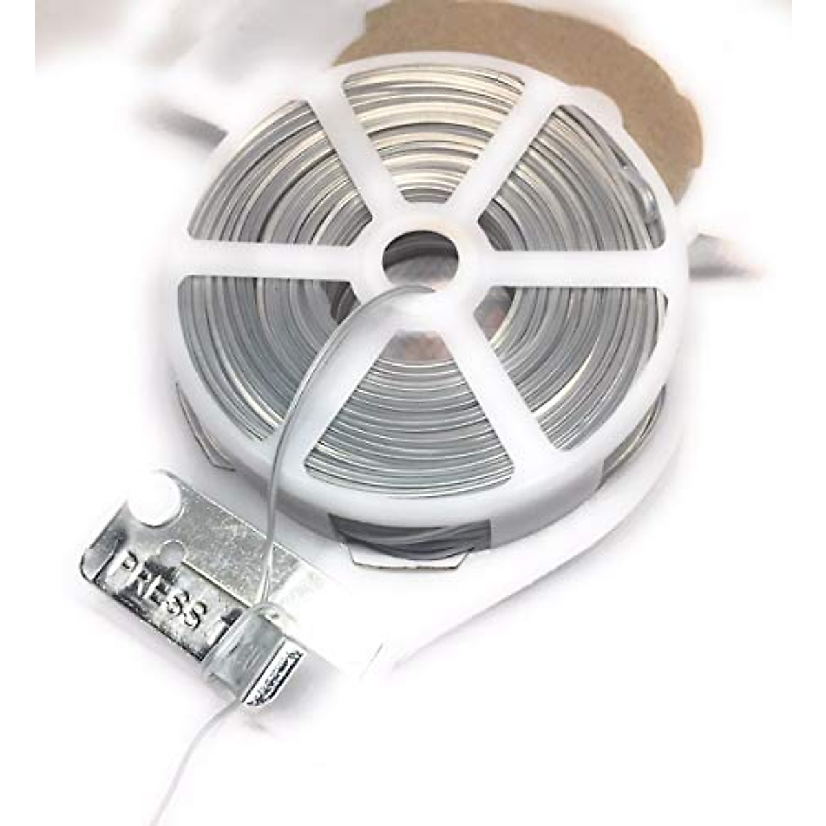 Weststone - 100ft (30m) Plastic Oval Twist Tie Spool with Cutter (Clear -1pc)