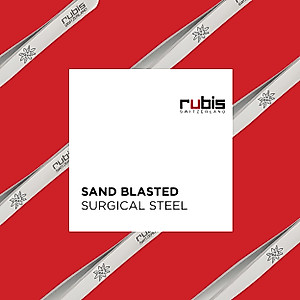 Rubis Classic Stainless Steel Slanted Tweezers for Precise Eyebrows and Hair Removal, 1K105, White,Rubis Switzerland Swiss Made World Renowned Precision