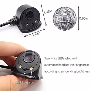 Polarlander 5V Car USB Wireless WiFi Blind Spot Front Rear Side View DVR Camera 1280 * 720 WiFi Car Camera for iPhone and Android by APP