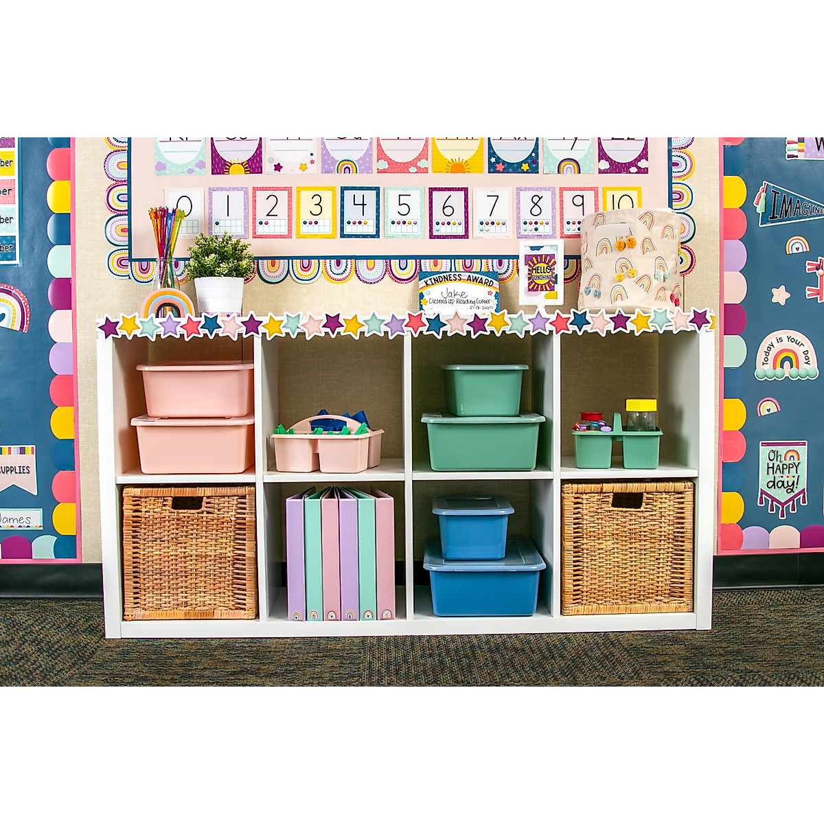 Teacher Created Resources Eucalyptus Green Small Plastic Storage Bin 6-Pack (TCR2088582)