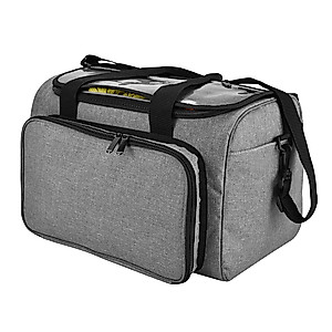Kani Knitting Bag, Knitting Wool Yarn Tote Storage Bag with Shoulder Strap and Inner Divider for Wool, Needles, Yarn, Crochet Hooks, Knitting and Accessories Storage, No Accessories Included (Grey)